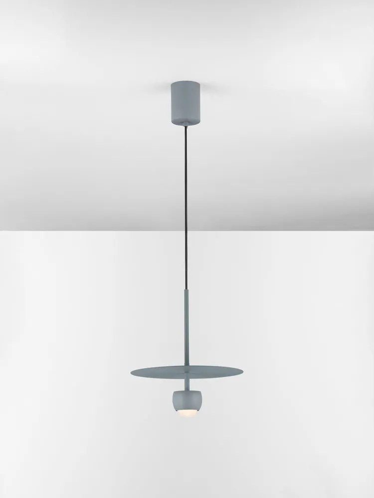 Šedomodré hliníkové LED závěsné svítidlo ø 30 cm Edem – Nova Luce