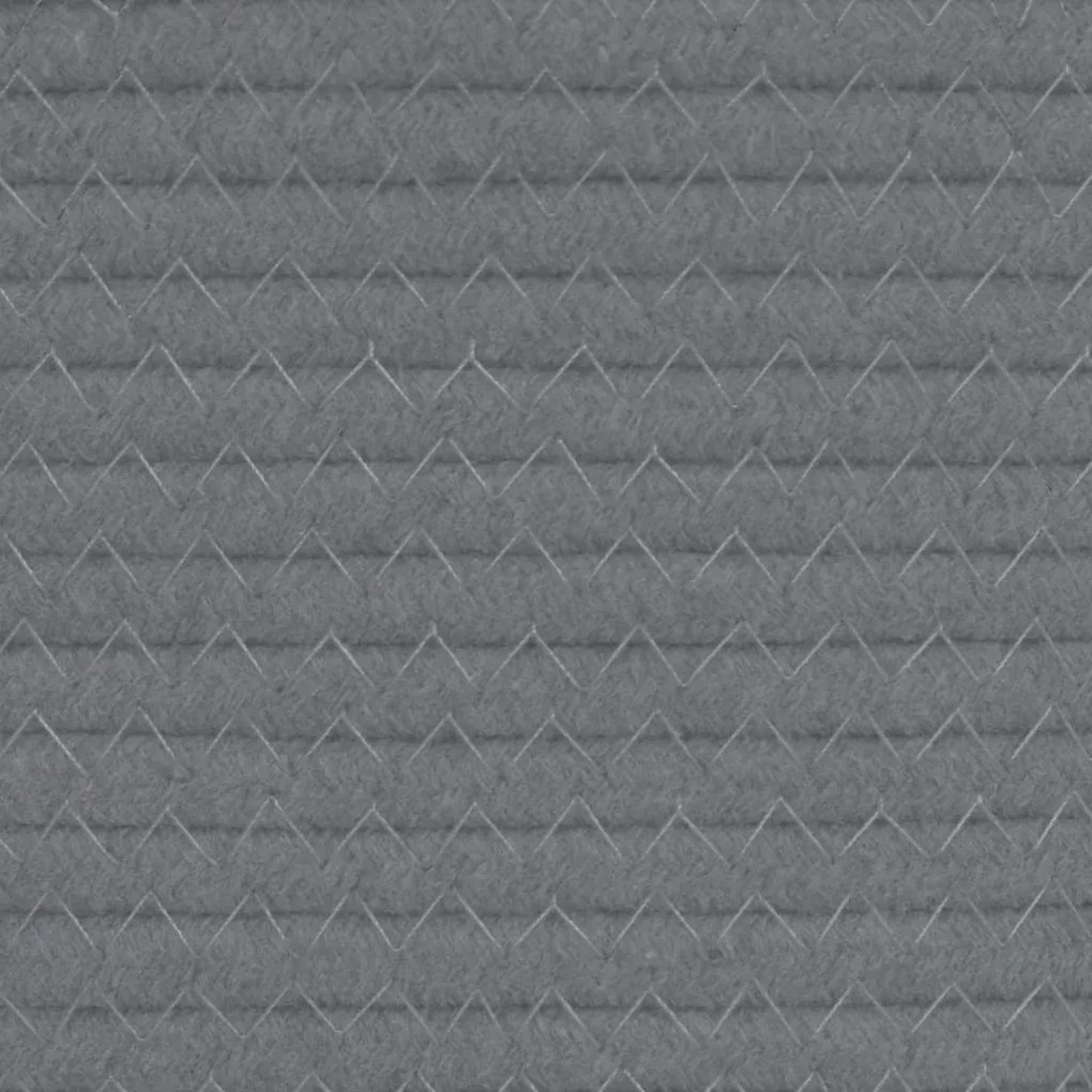 Úložný koš šedý a bílý Ø 43 x 38 cm bavlna - Default Title