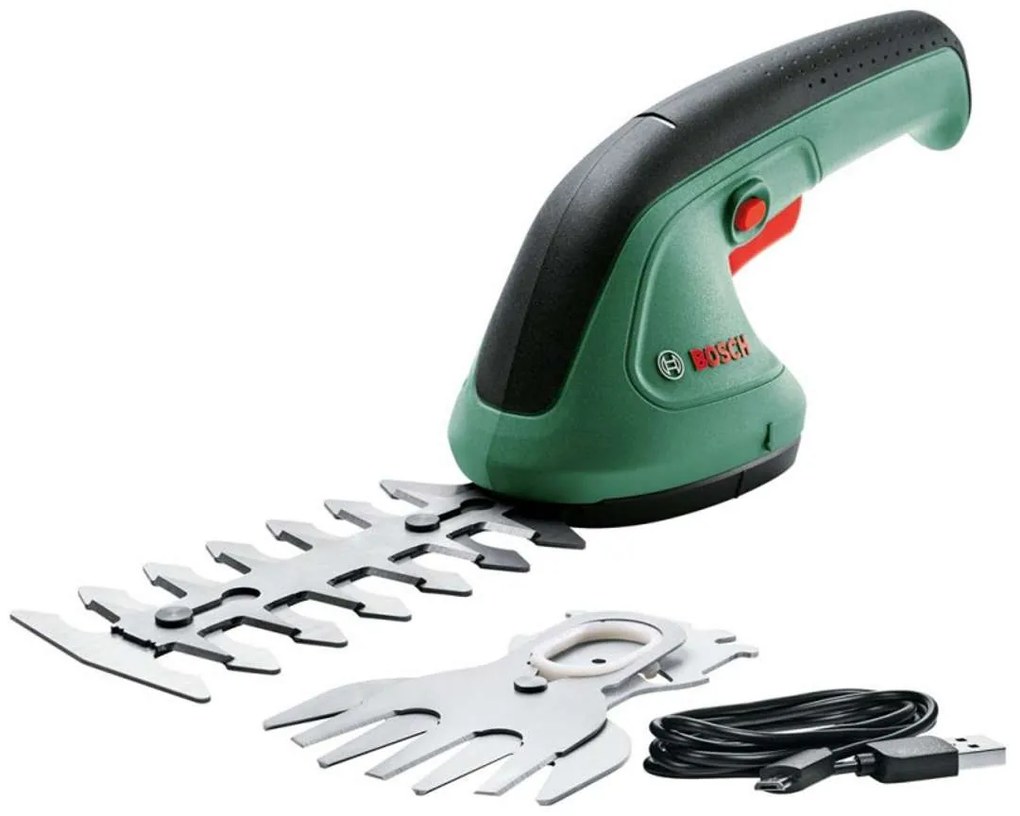 Bosch - 3,6V AKU nůžky na keře a trávu, USB kabel 0600833303
