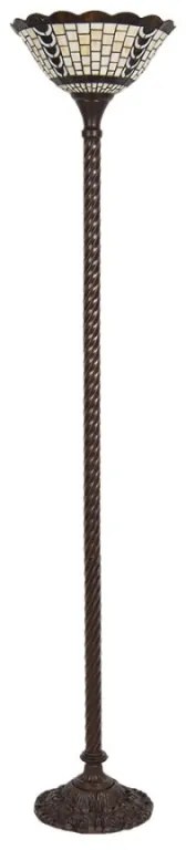Stojací lampa Tiffany Odyle – 38x186 cm