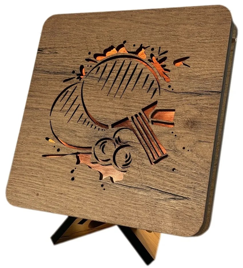 Li-Go "Ping Pong" lampa 19x19cm provedení povrchu: černá s patinou