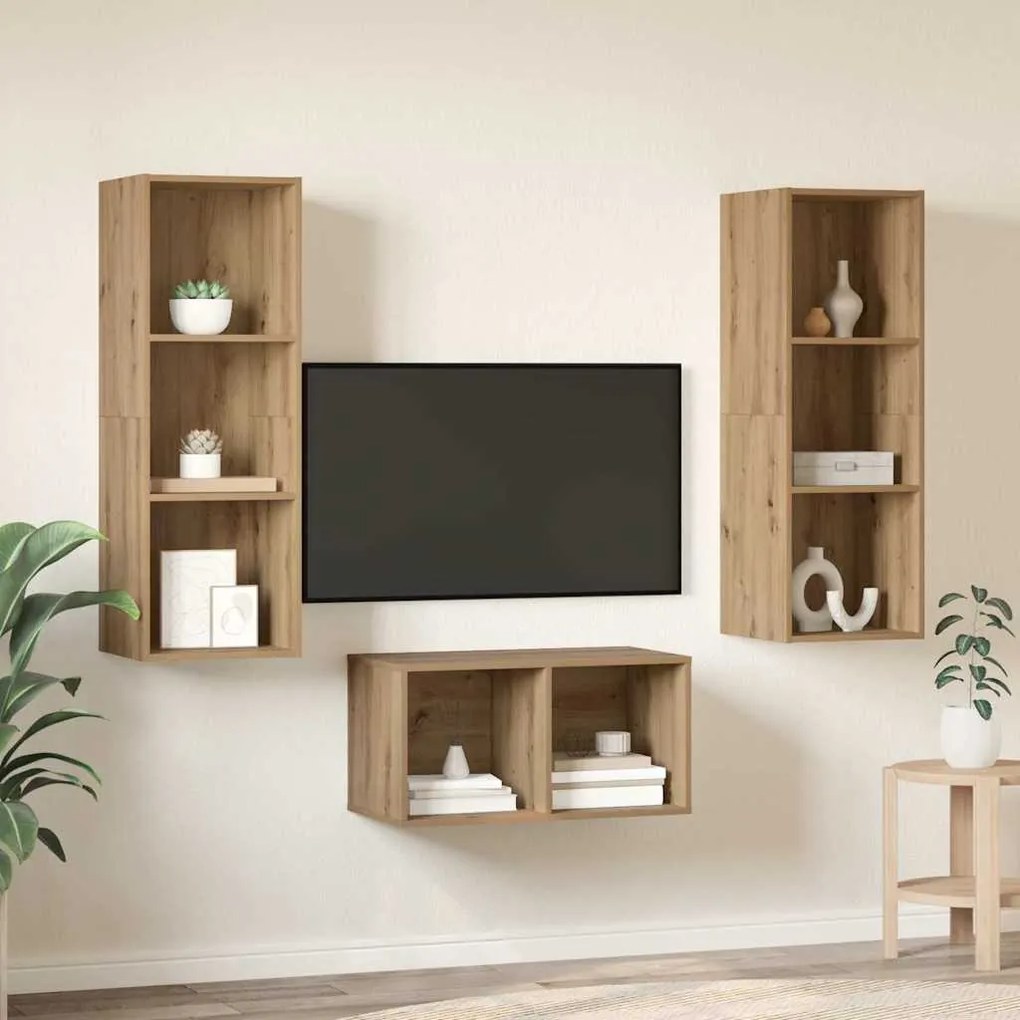 Sestava TV skříněk Artisanový dub Kompozitní dřevo 3393365