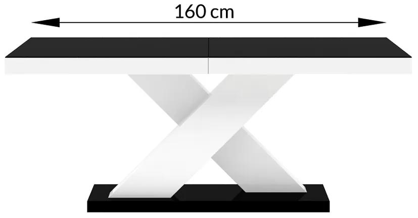 Jídelní stůl XENON (šedá lesk/bílá lesk/šedá lesk)