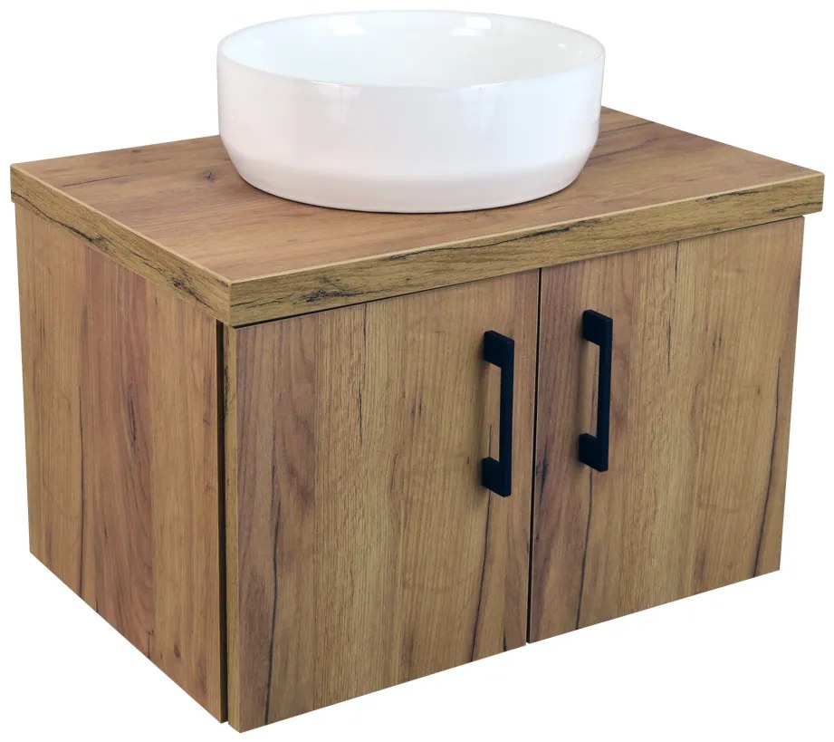 Comodo Koupelnová skříňka pod deskové umyvadlo Agria II GO 60-HD - zlatý dub/zlatý dub