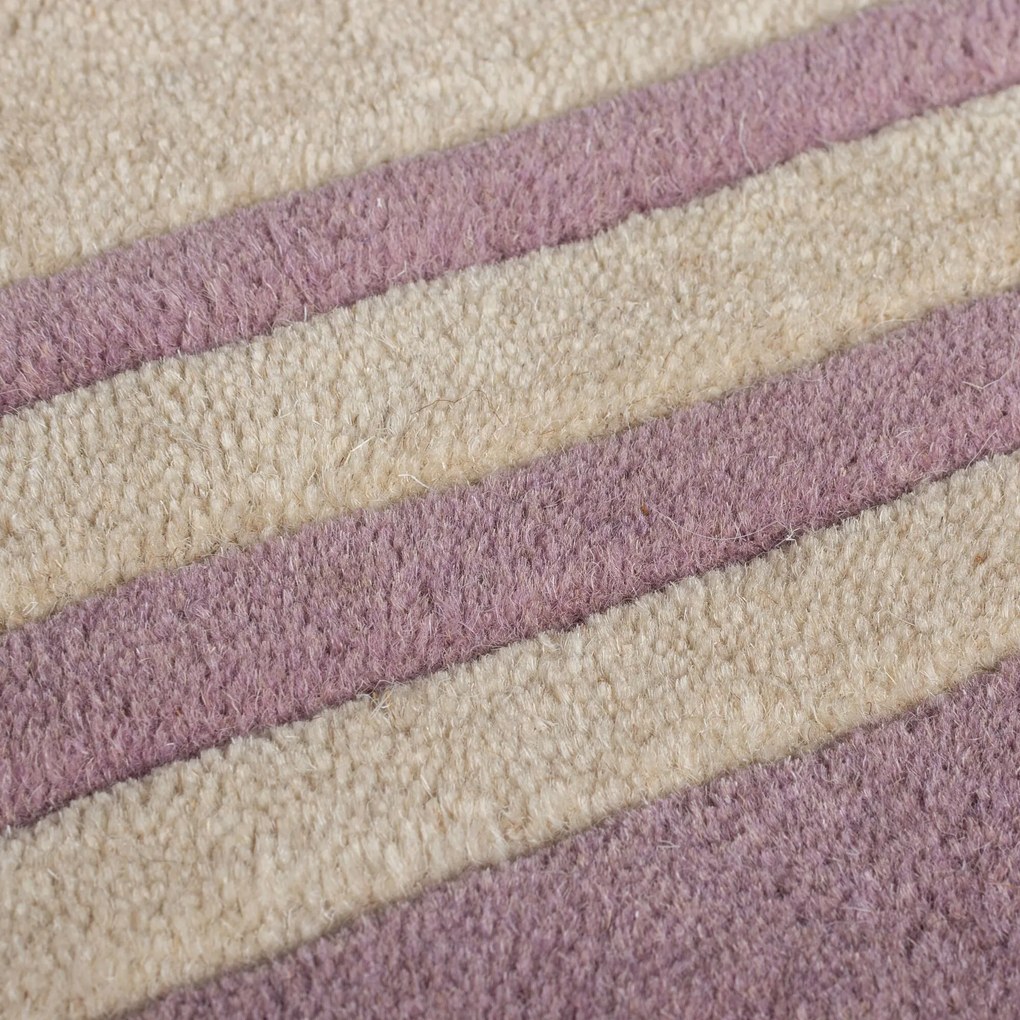 Flair Rugs, Ručně všívaný běhoun Lois Scallop Purple, 80x230, fialová, chodba / předsíň