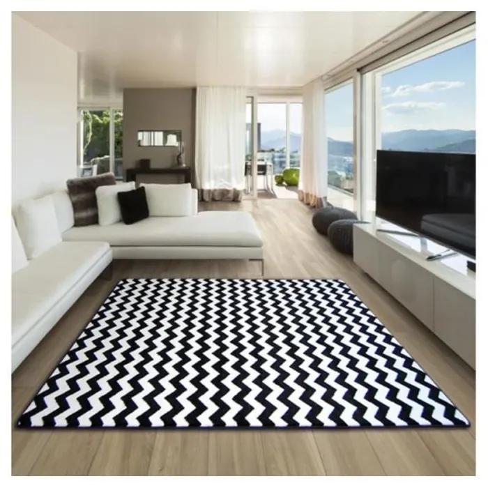 Kusový koberec Nero černobílý 160x220cm