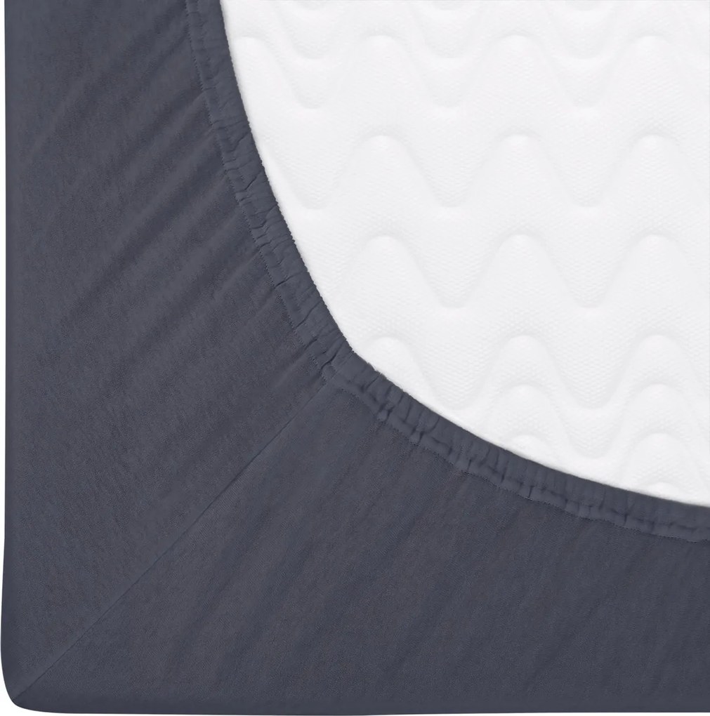 JERSEY PROSTĚRADLO PREMIUM 90X200 CM TMAVĚŠEDÉ