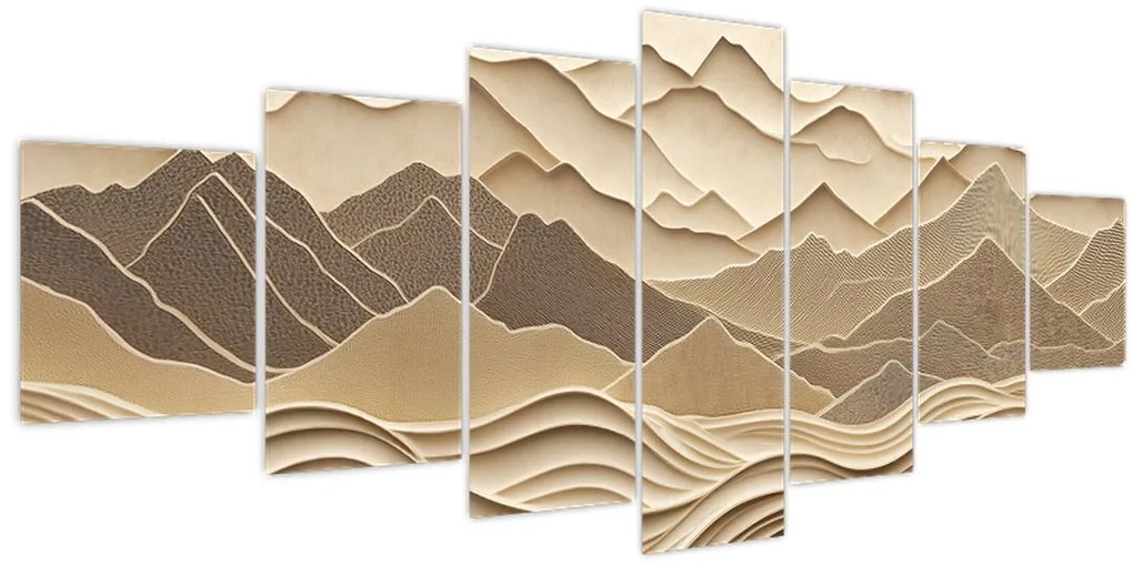 Obraz - 3D linie hor (210x100 cm)