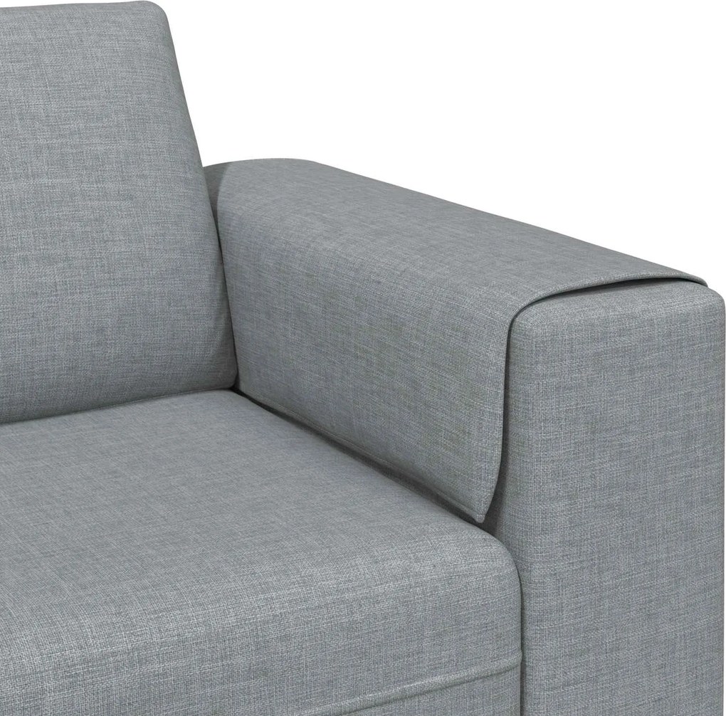 Pohovka do obývacího pokoje 3 ks Světle šedá Polyester 3335112