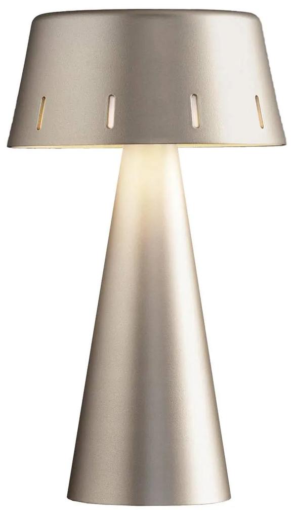 Stolní lampa OLEV Makà LED s dobíjecí baterií, titanová