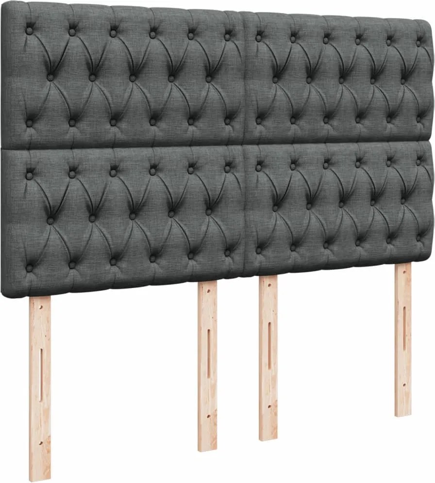 Box spring postel s matrací tmavě šedá 160x200 cm textil 3292847