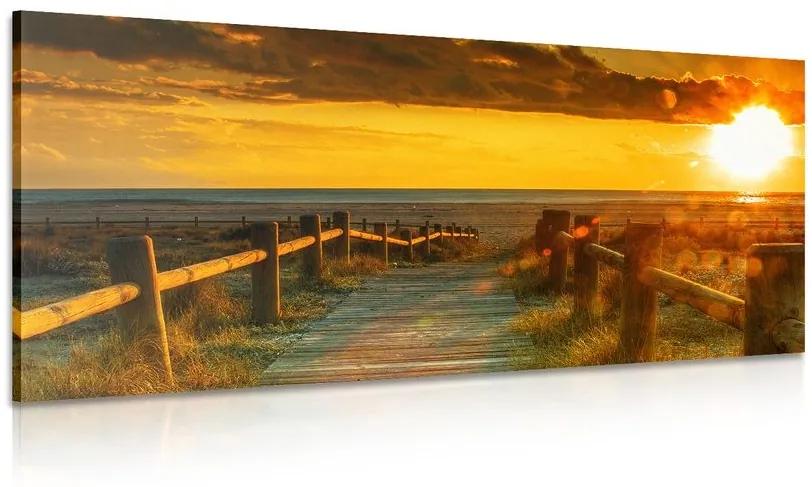 Obraz fascinující západ slunce - 120x60 cm