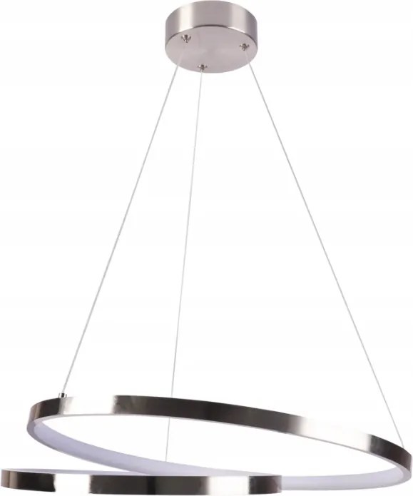 Závěsná Led lampa Zefira 50 cm nikl Moderní