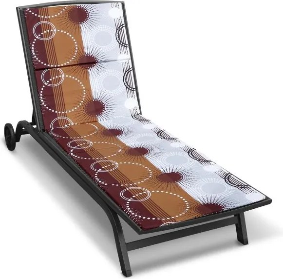 Bellatex Polstr na plážové lehátko - potah na zip Hnědá 55x195 cm