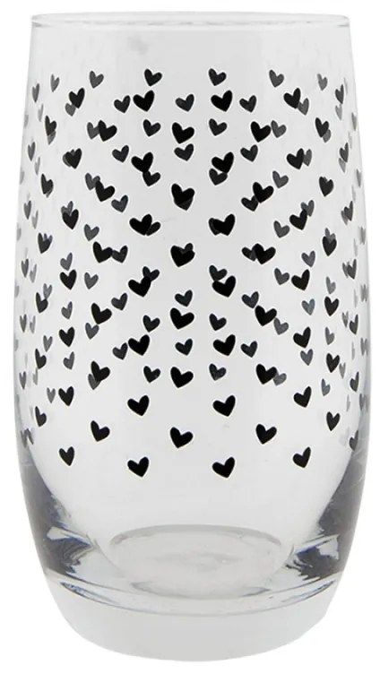 Sklenička na nápoj se srdíčky Love Birds – 320 ml