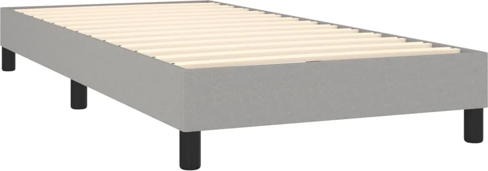 Box spring postel s matrací světle šedý 100 x 200 cm textil 3140193