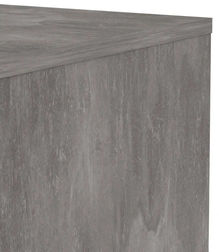 NEW:Komoda Simple 231 beton/bílý lesk