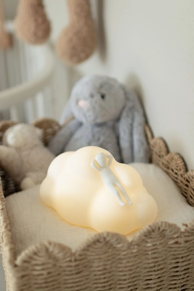 Cam Cam ApS Noční lampička s barevným světlem Cloud Off-White, bílá barva, plast