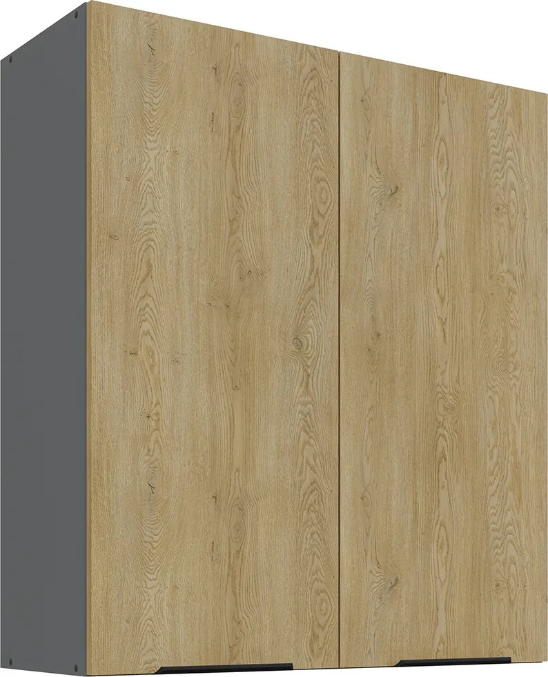 CREMONA ac | horní skříňka 80 G-90 2F policová | 80 cm | VYSOKÁ | antracit/cremona