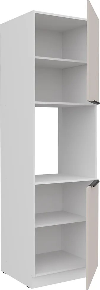 COMO | vysoká skříňka 60 DP-210 2F na vestavnou troubu | 60 cm | bílá/kašmír
