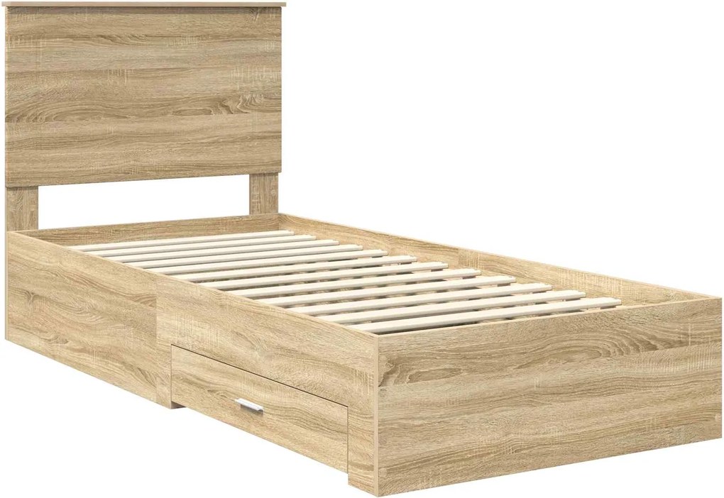 Rám postele se zásuvkou Sonoma dub 90 x 200 cm Kompozitní dřevo 3409705