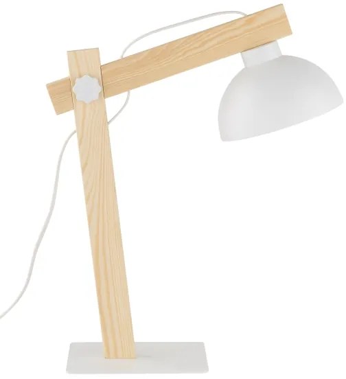 Stolní lampa OSLO 1xE27/15W/230V borovice/bílá