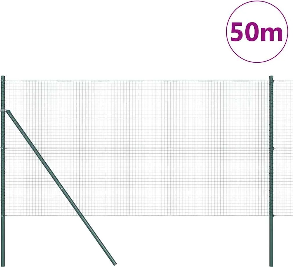 Zemní upevnění svařované drátěné ploty 50 x 1 m Zelená Síťovina 3351763