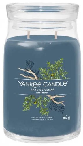 Aromatická svíčka, Yankee Candle Signature Bayside Cedar, hoření až 90 hod