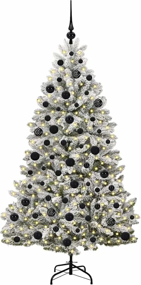 Umělý vánoční stromeček 180 cm 300 LED Teplá bílá PVC a ocel 3395749