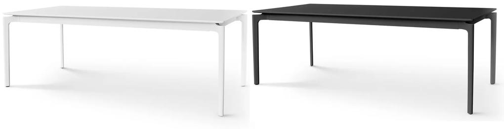 Stůl MORE, 100 x 220 cm, bílý laminát a černá základna - Eva Solo