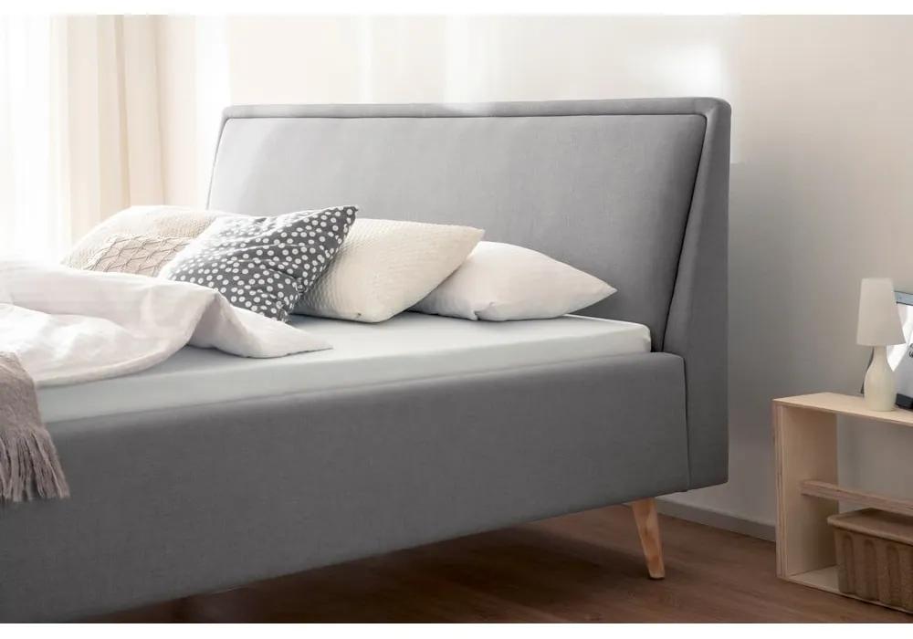 Světle šedá čalouněná dvoulůžková postel 180x200 cm Frieda – Meise Möbel