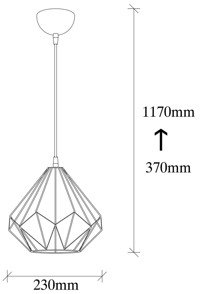 Opviq Stropní svítidlo Diamond - 704-S, Černá