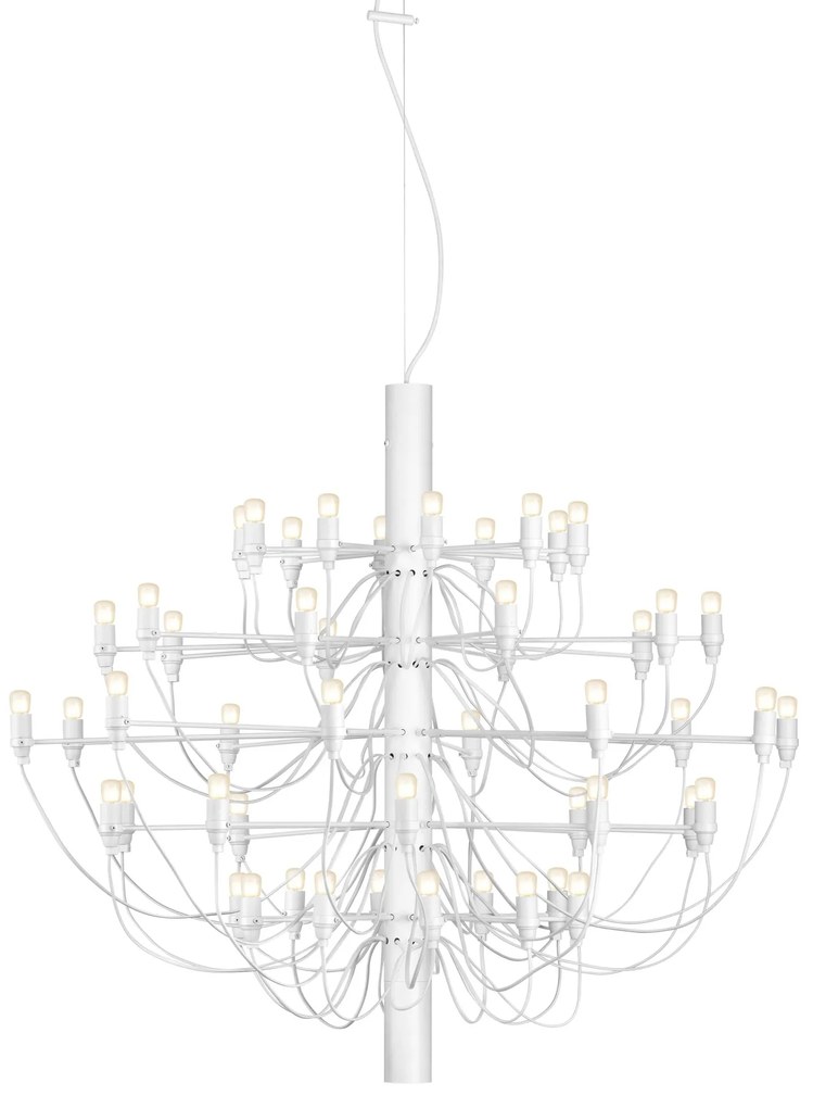 Flos 2097-50, luxusní matně bílý lustr, 50x15W E14 mléčná, prům. 100cm, výška 88cm