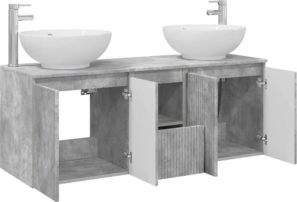 Sada koupelnových skříněk 3 ks Betonově šedá 3405700