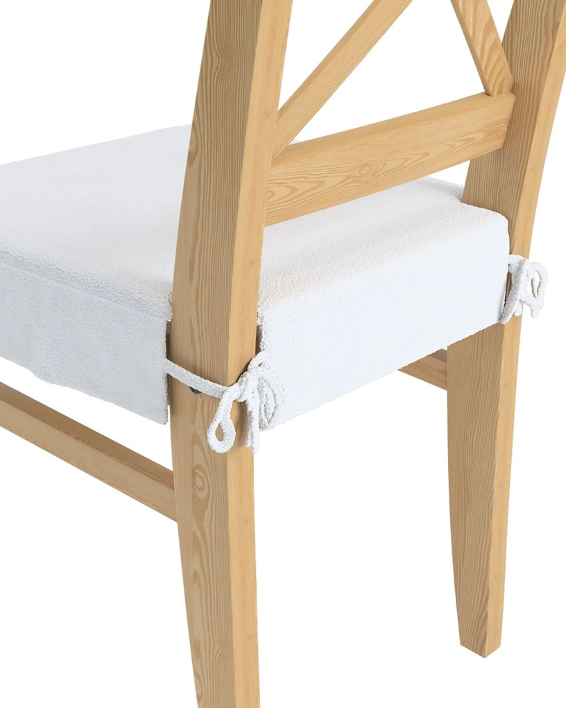 Sedák na židli IKEA Ingolf barva bílá látka pletený vzor