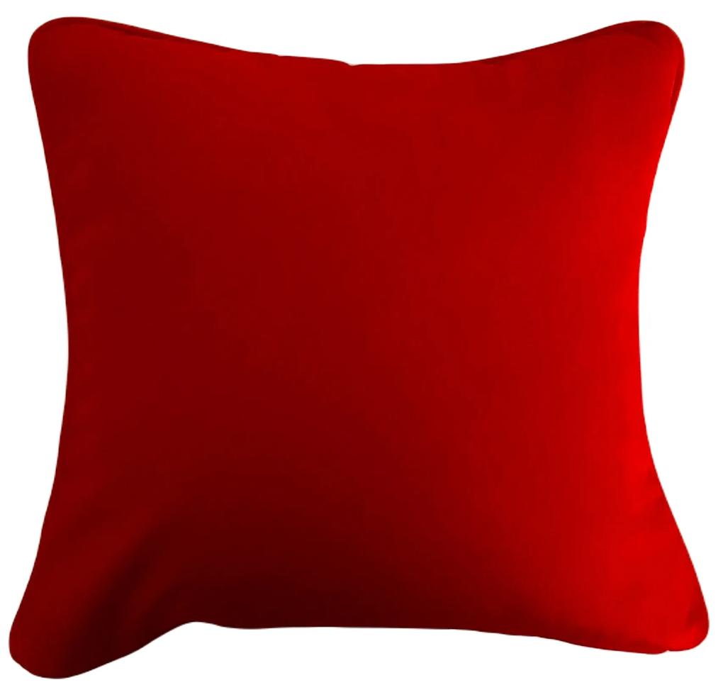 Dekorační povlak na polštář 40*40 cm s paspulí červený 40 x 40 cm, český výrobce Tibex