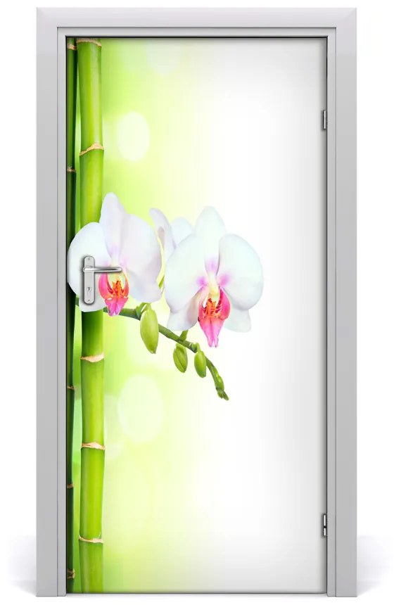 Fototapeta samolepící Orchidej a bambus 85x205 cm