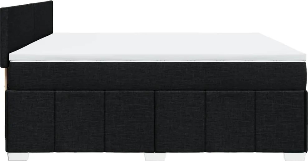 Box spring postel s matrací černá 180x200 cm textil 3289442