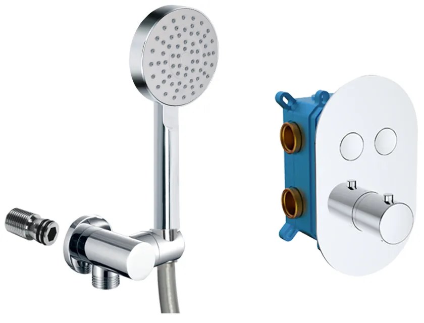 Mereo Mereo, Vanový set s termostatickou podomítkovou baterií, 2-cestná, CB60106TB5