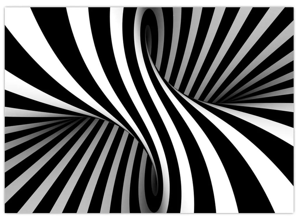 Abstraktní obraz se zebrovými pruhy (70x50 cm)