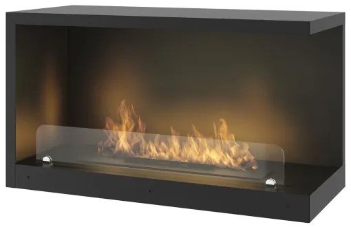 InFire - Rohový BIO krb 80x45 cm 3,5kW černá