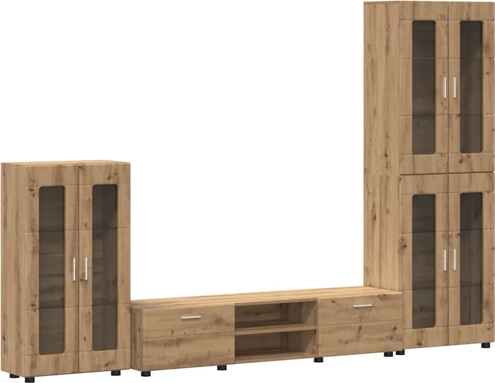 Sestava TV skříněk FLORIN 3 ks Artisanový dub Kompozitní dřevo 3397963