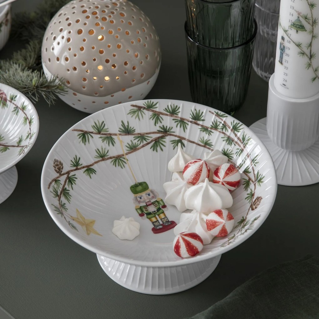 KÄHLER Porcelánová mísa Hammershøi Christmas 23 cm, bílá barva, multi barva, porcelán,
