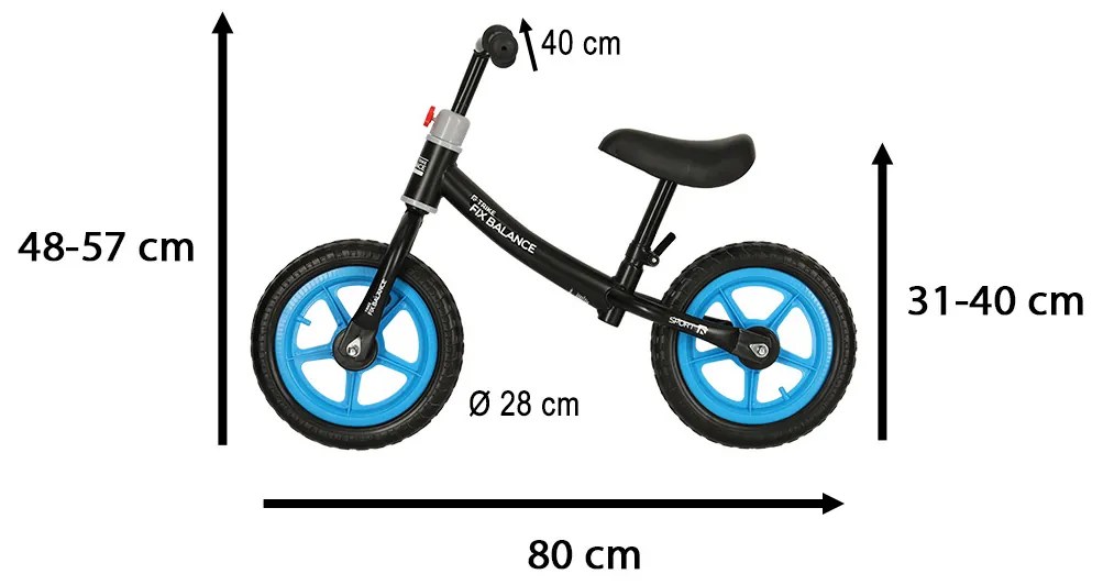 Creative Corner Trike Fix Balance cross-country kolo černo-modré