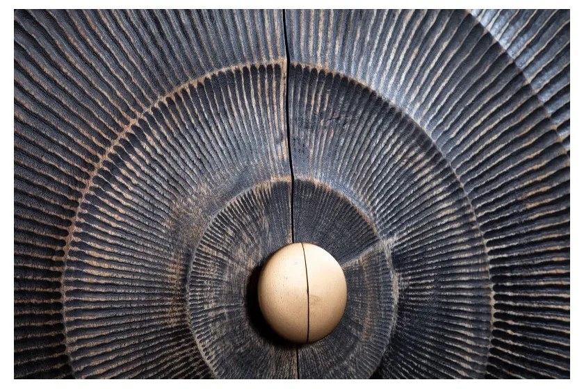 Massive home | Designová vysoká komoda Black Golden Sunset 120cm
