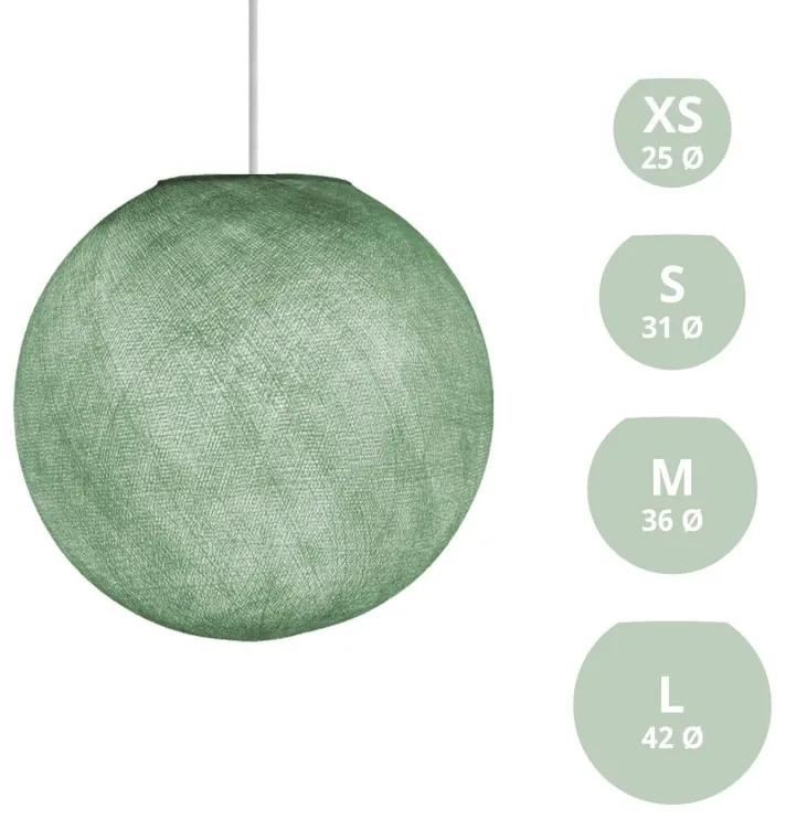 creative cables Stínidlo tvaru koule z polyesterového vlákna - 100% vyrobené ručně Barva komponentu: Olivově Zelená, Velikost ⌀: XS - 25cm