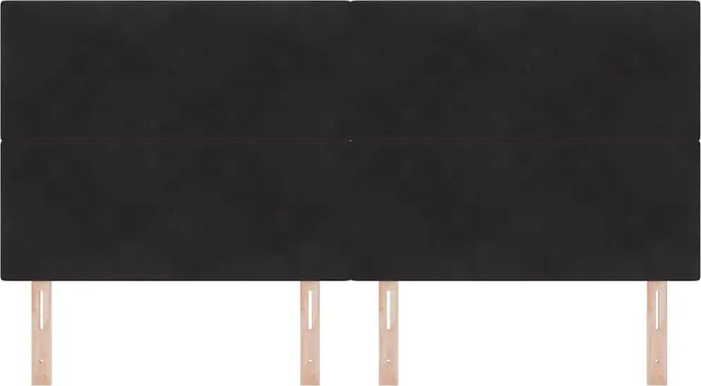 Čelo postele Černý 200 cm samet 3337869