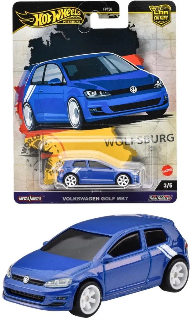 Hw prémiové auto velikáni volkswagen golf mk7, mattel hrv79