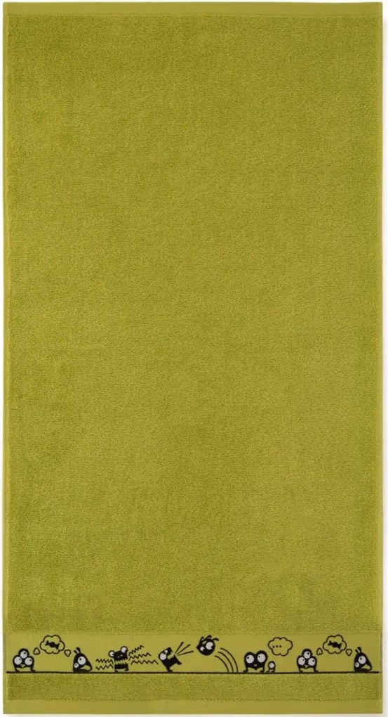 Bavlněná osuška Příšerky - zelená Velikost: ručník 50 x 70