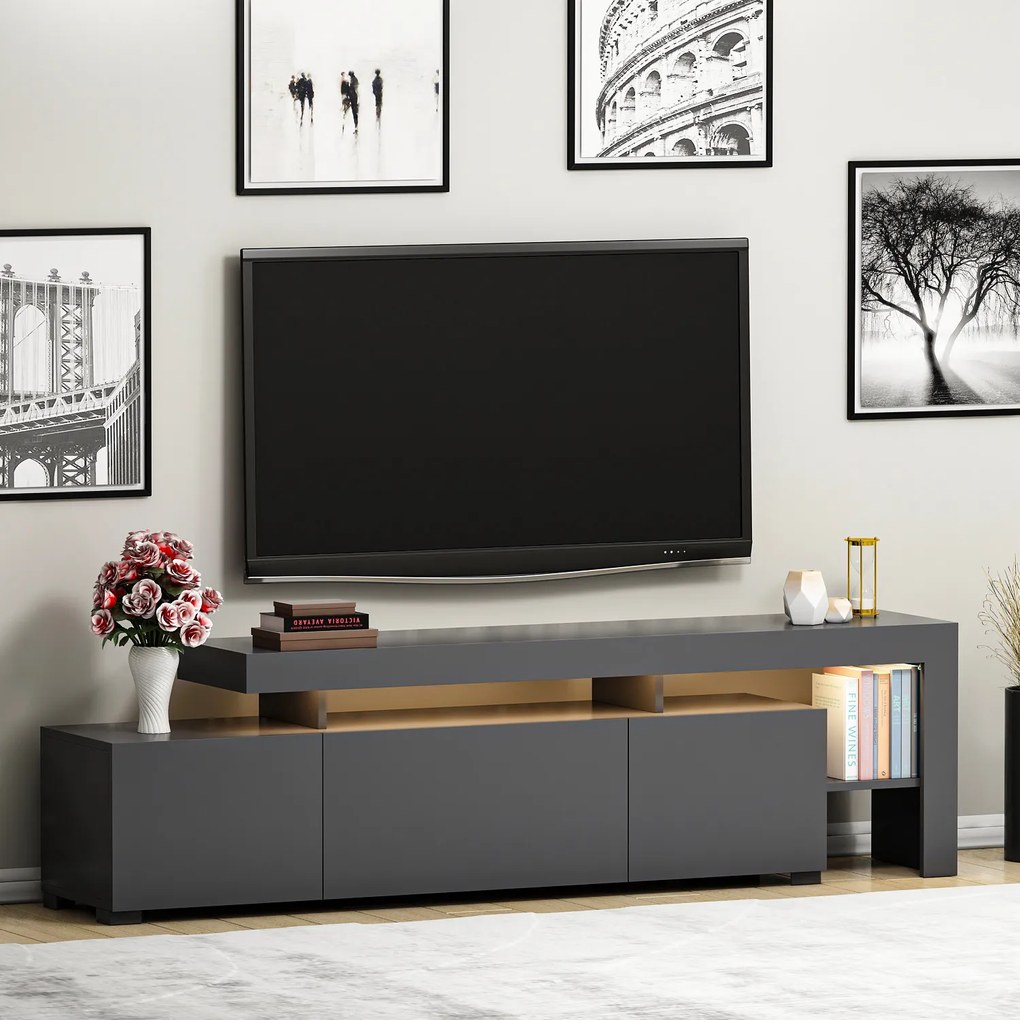 Hanah Home TV stolek Beliz - Anthracite, Antracitová